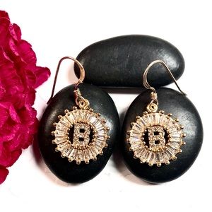 jasmines jewels | Jewelry | Initial B Earrings Letter B Personalized B ...